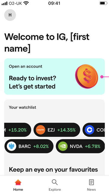 How do I open a General Investment Account (GIA) in-app? - IG UK
