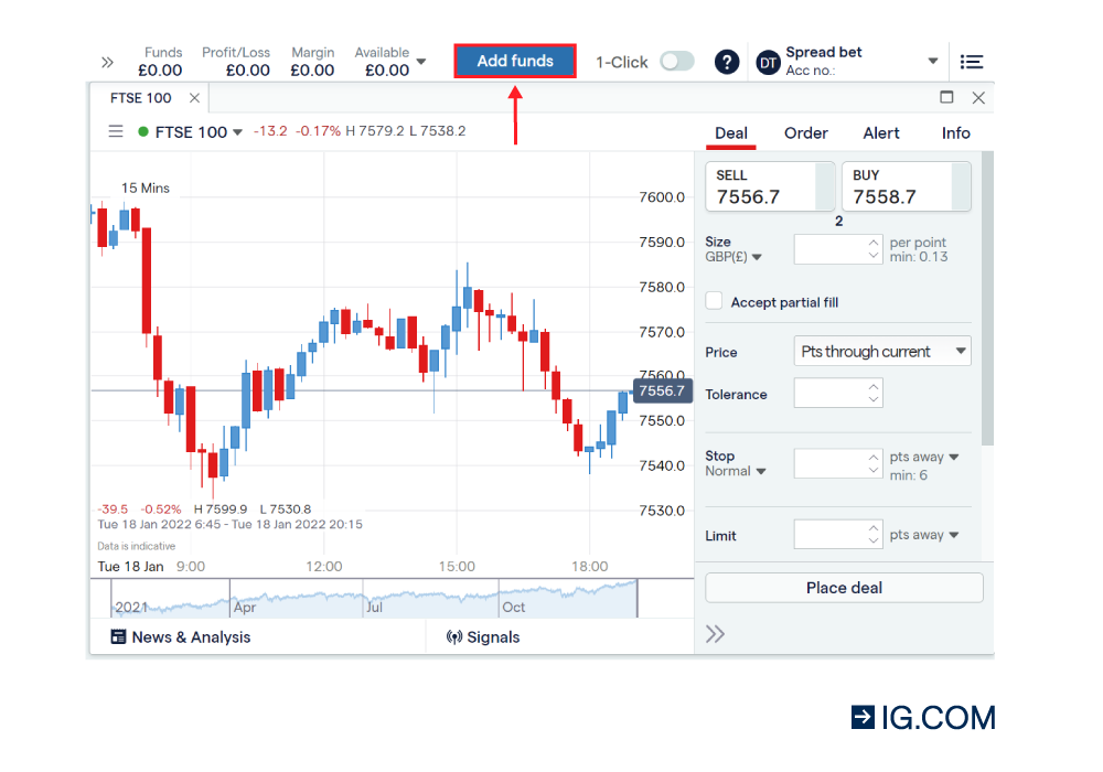 How do I deposit funds into my account? - IG UK